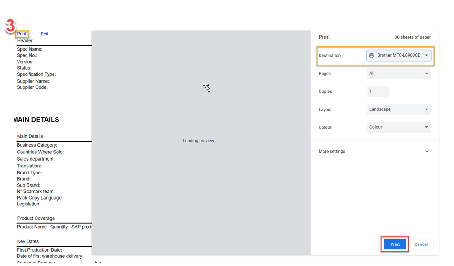 16 How Do I Print A Specification PLM Scamark Support By MSAC